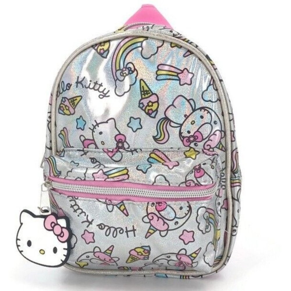 Sanrio Hello Kitty Mini Backpack Silver Holographic U… - Gem